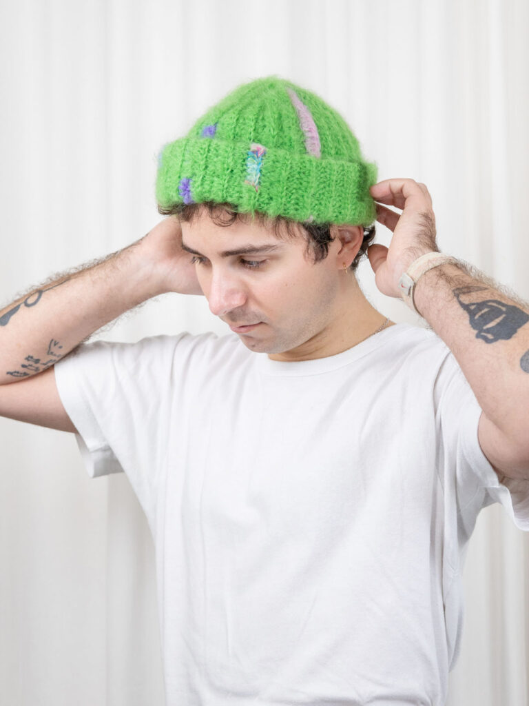 Beanie Fluff Guava Green – Cumulus Wool